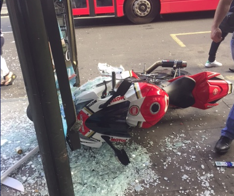 Motorbike rider escapes with “minor injuries” after crashing into bus ...