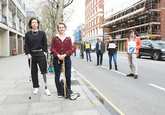 Old Street safety plea by cyclists facing life with one leg | Camden ...