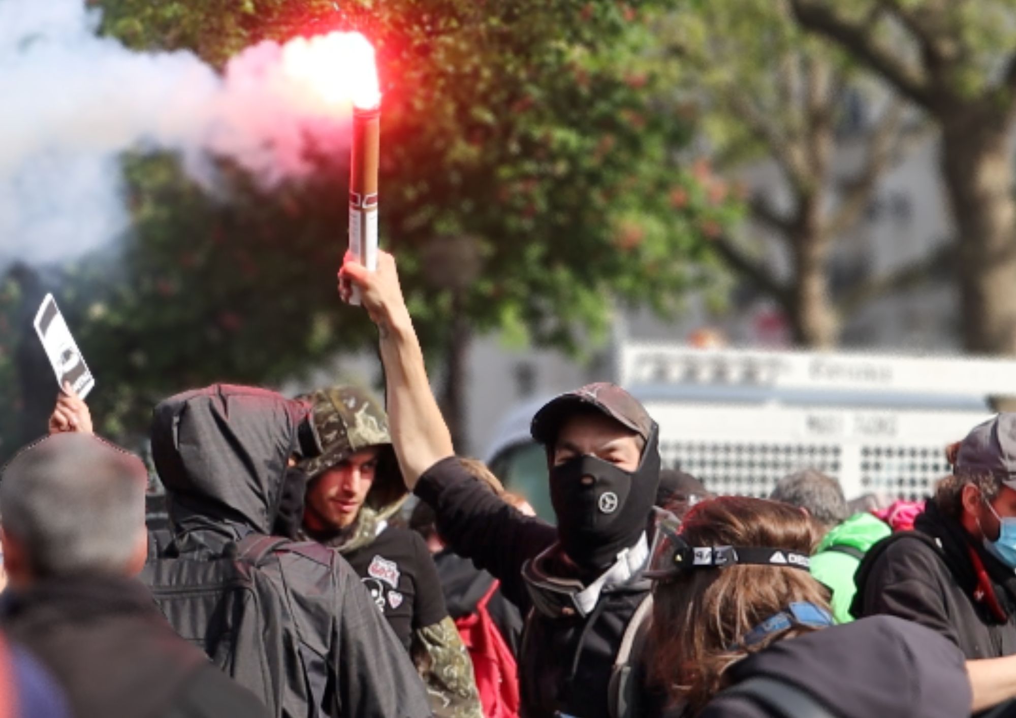 Paris protests with balaclavas and samba | Camden New Journal