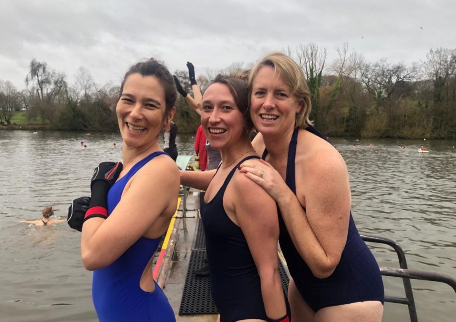 Christmas Day and surely there was only one place to be – in the pond ...