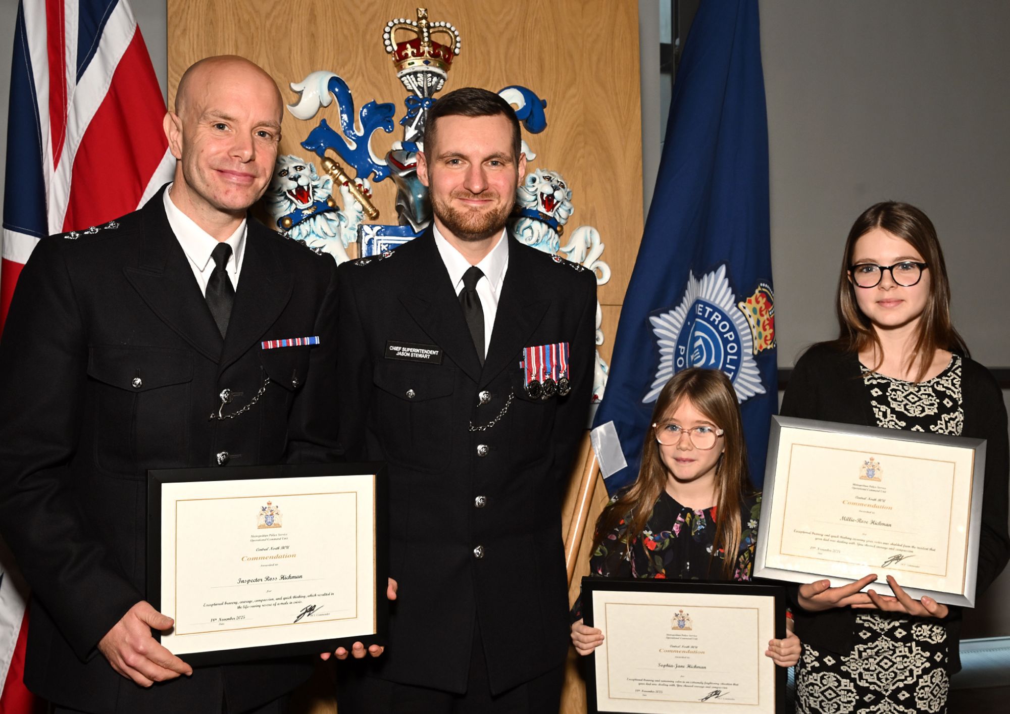 Police chief and daughters win awards for saving man on motorway ...